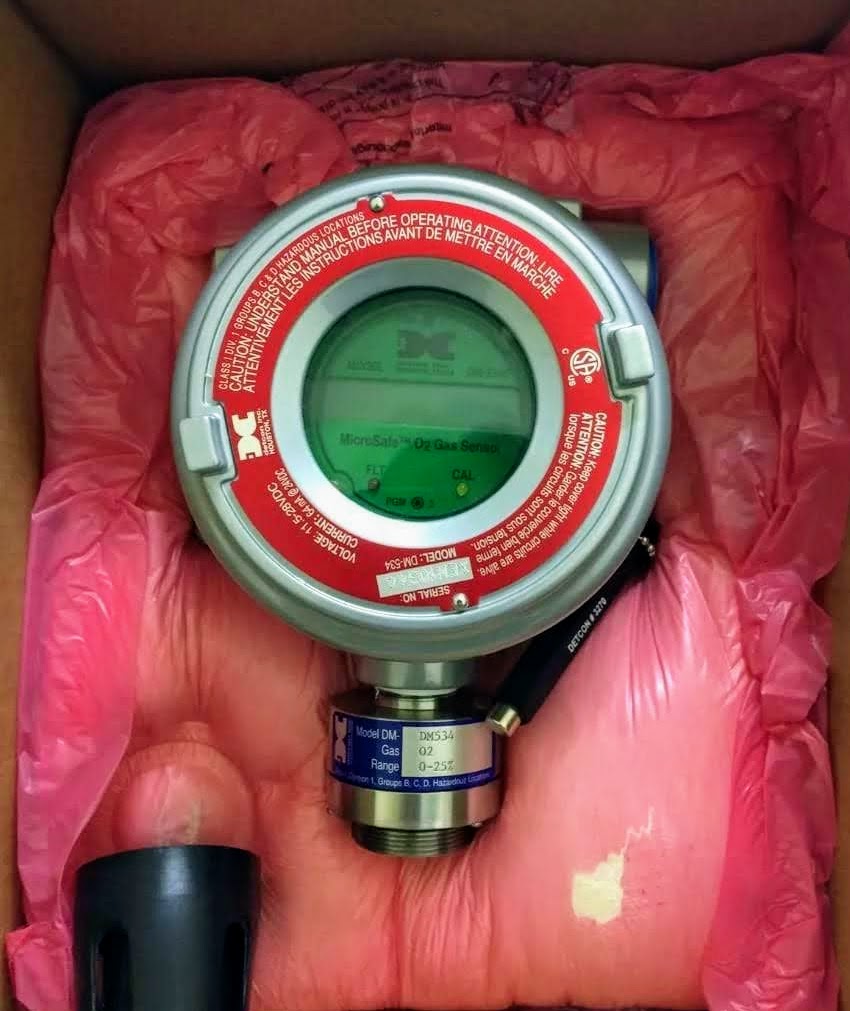 Detcon Microsafe DM-534C - Sensor de Deficiência de Oxigênio O2 - Indushop